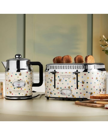 Emma Bridgewater Bumblebee and Polka Dot Kettle and 4 Slice Toaster ...