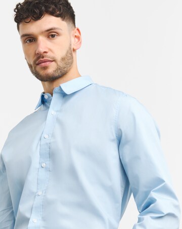 Blue Long Sleeve Formal Shirt Long | Fashion World
