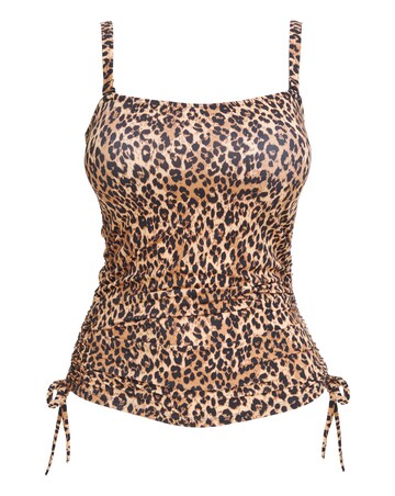 Simply Be Leopard Print Bandeau Tankini Top | Fashion World